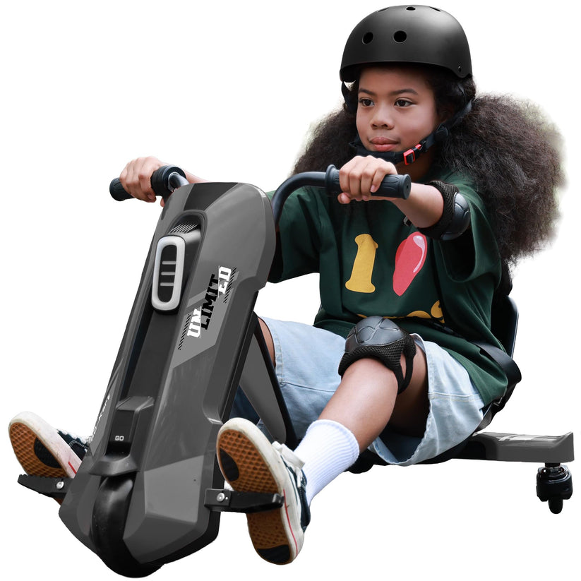 Kids 12V Electric Drift Kart with 360° Spin & Adjustable Seat – Okayrun